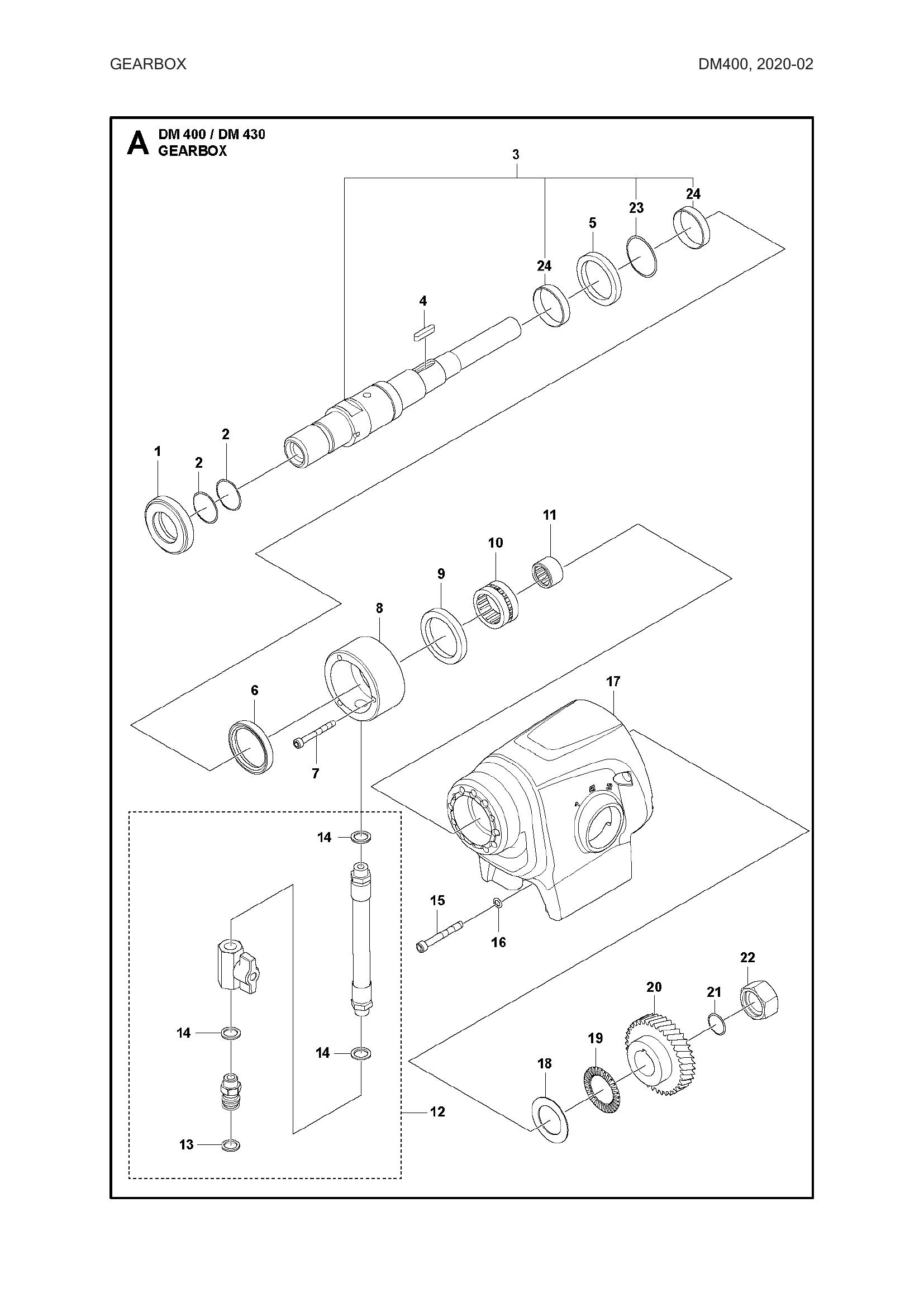 Parts for DM400 2020-02 | Powerhouse Distributing